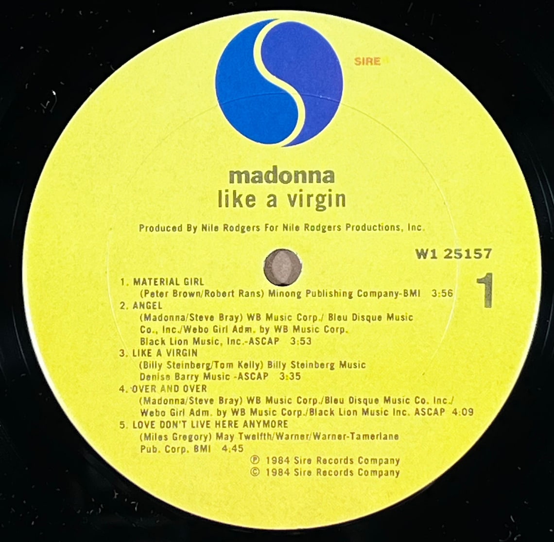 Original '84 MADONNA Like A Virgin Record Album Classic 80s Vinyl ...