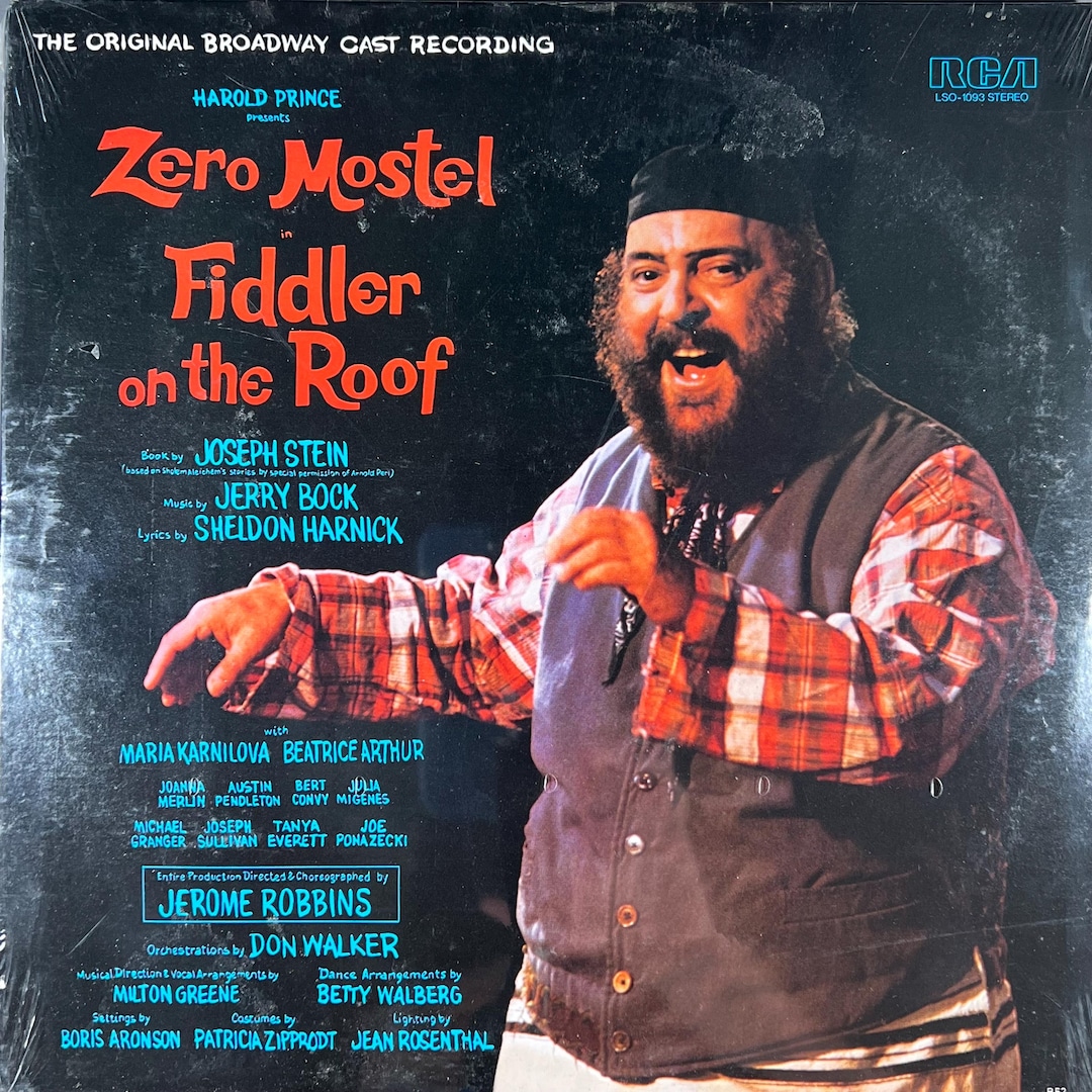 Vintage SEALED Vinyl Fiddler on the Roof Original Broadway Cast ...