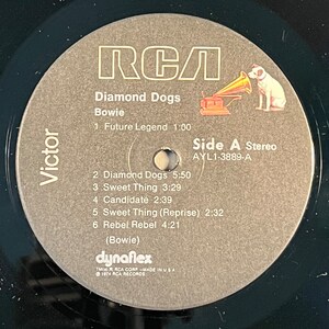 Vintage 70s DAVID BOWIE Diamond Dogs Record Album Classic Ziggy ...