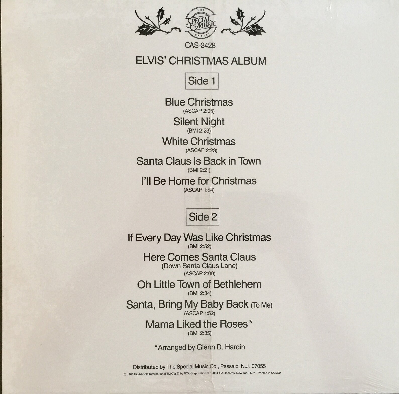Vintage SEALED Holiday Vinyl ELVIS CHRISTMAS Album Presley 60s Classic ...
