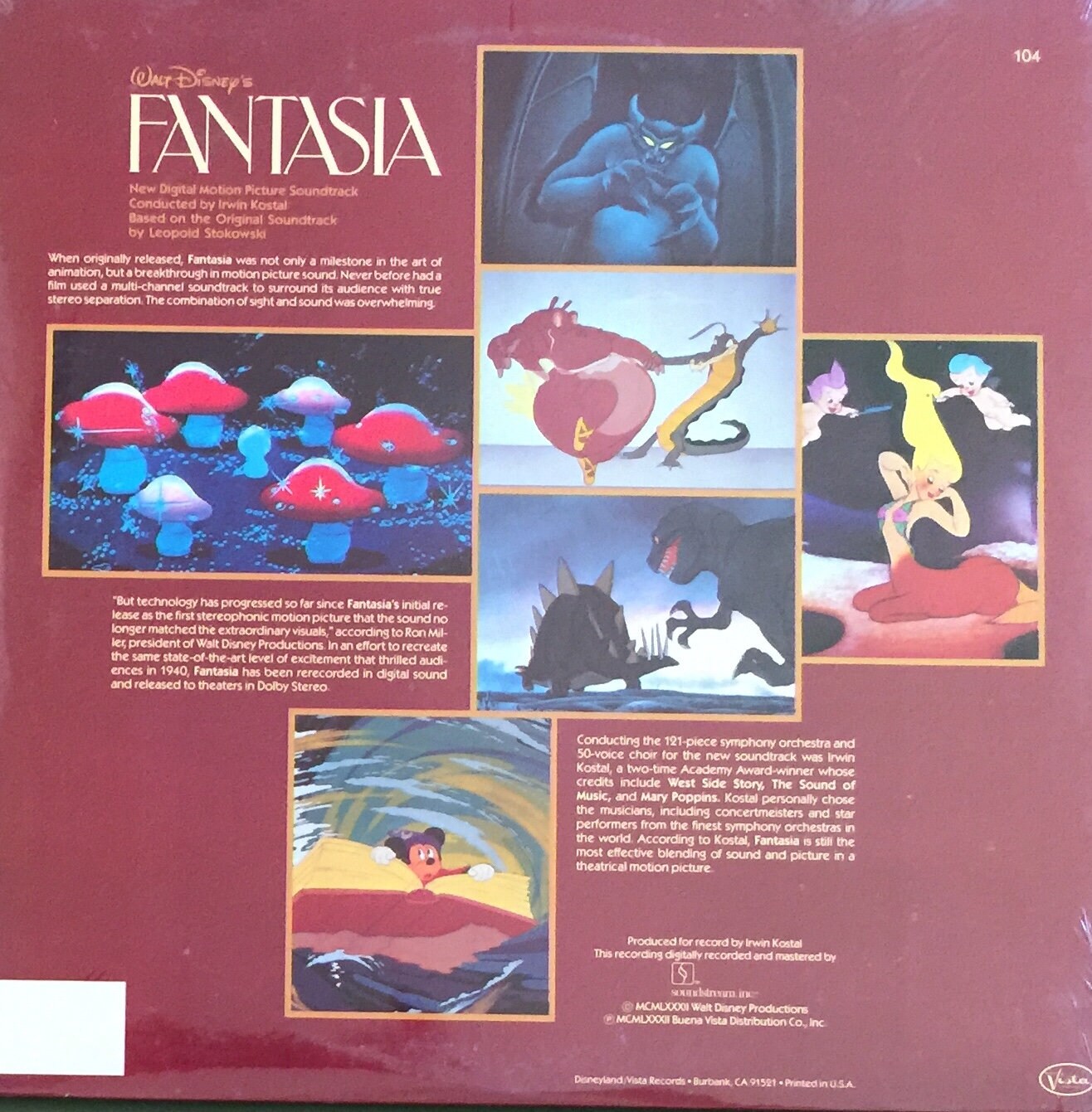 Vintage SEALED Vinyl Walt Disney FANTASIA Double Record Album Classic ...