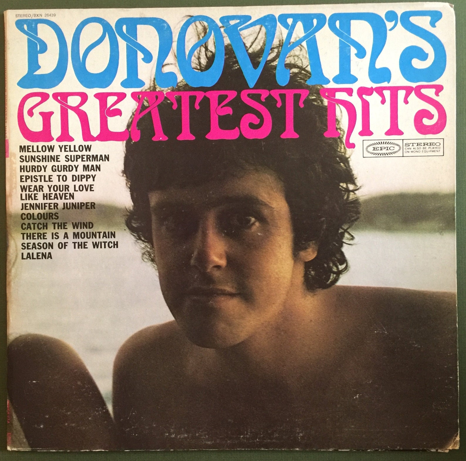 Vintage 60s Folk Rock Vinyl DONOVAN Greatest Hits Record Album Epic ...