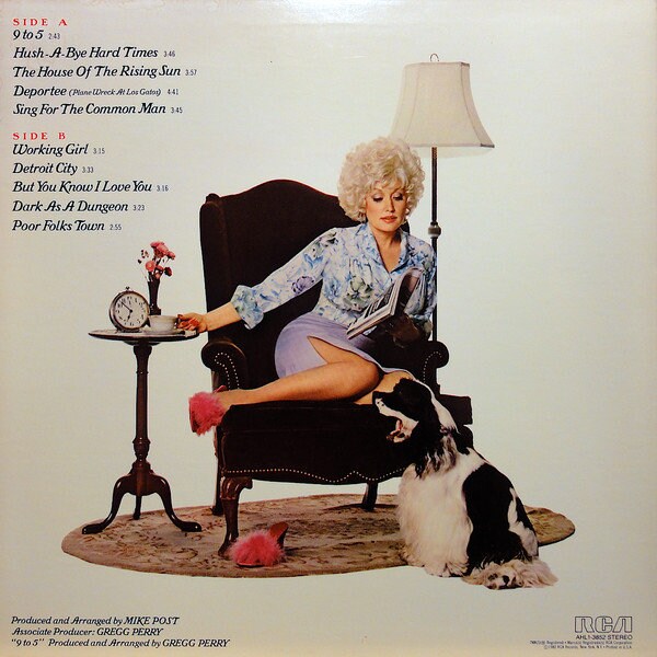 Original '80 Vinyl DOLLY PARTON 9 to 5 and Odd Jobs Record Album ...