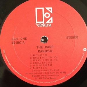Rare Original '79 New Wave Vinyl the CARS Candy-o Record Album Classic ...