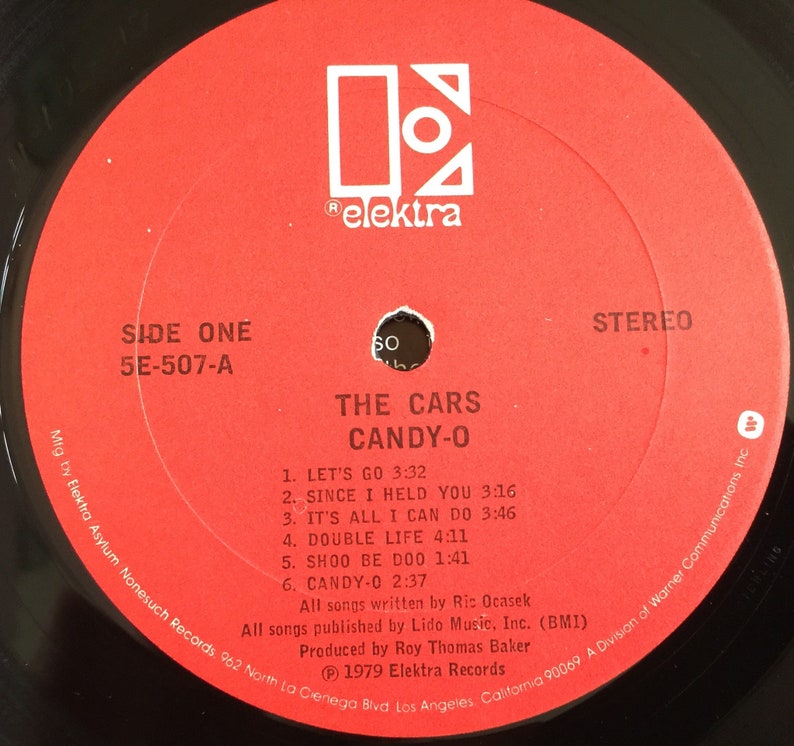 Rare Original '79 New Wave Vinyl the CARS Candy-o Record Album Classic ...