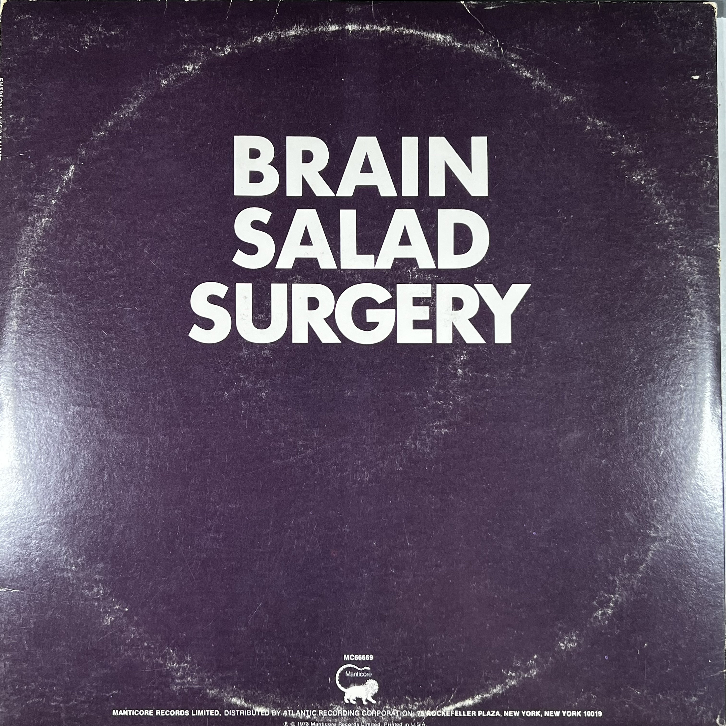 Original '73 Emerson Lake & Palmer Brain Salad Surgery Record Album ...