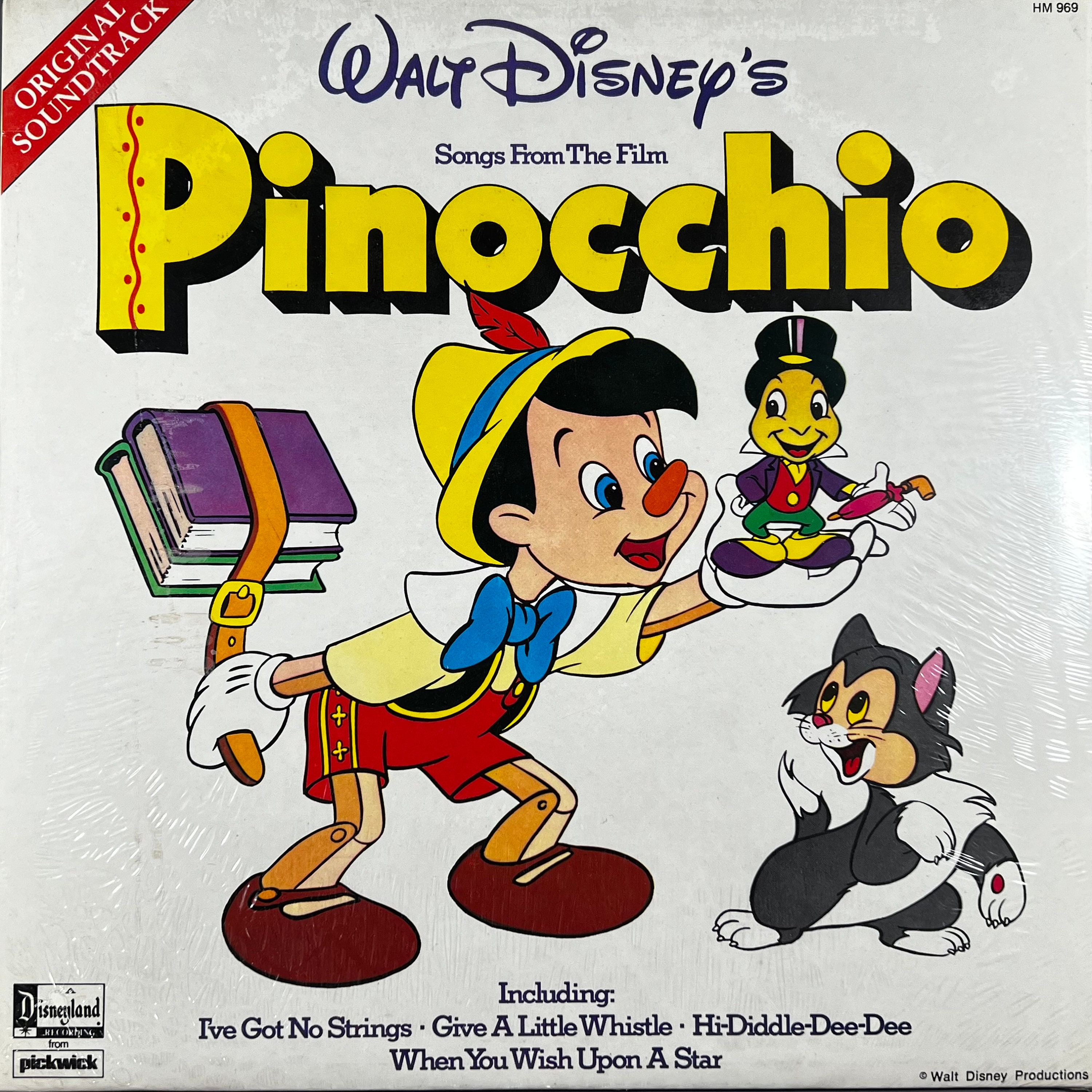 Vintage Walt Disney PINOCCHIO Record Album Songs From the Film 70s ...