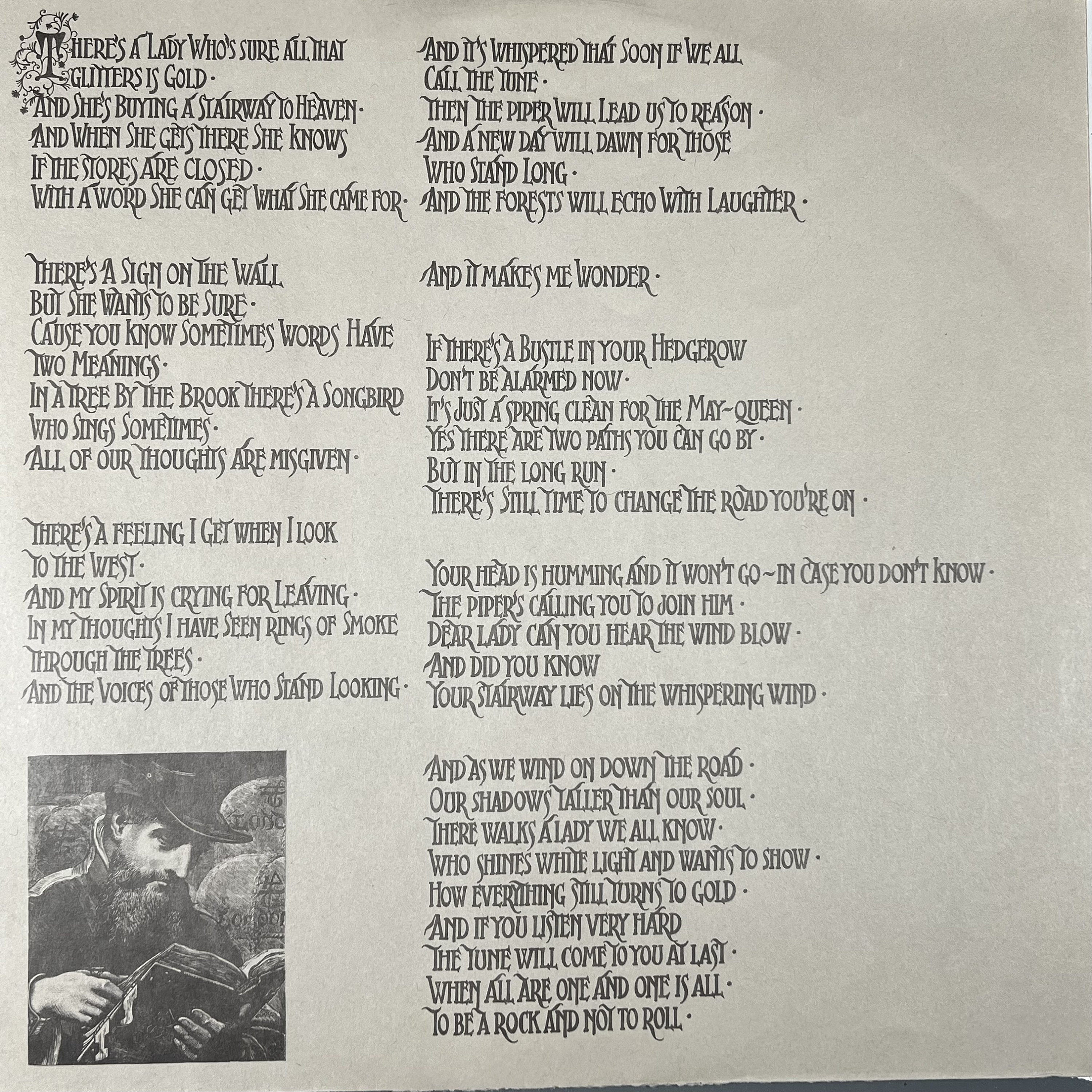 Vintage '70s Vinyl LED ZEPPELIN Record Album Classic Rock Jimmy Page ...