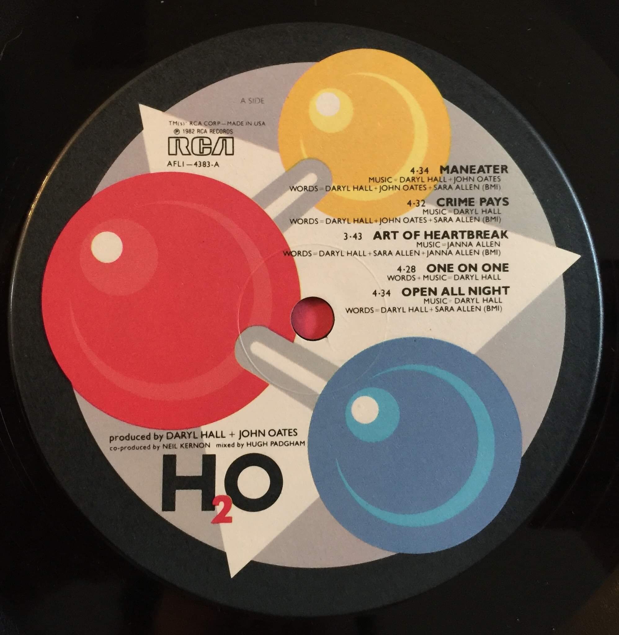 Vintage '82 Vinyl HALL & OATES H2O Record Album 1980s Daryl Hall John ...