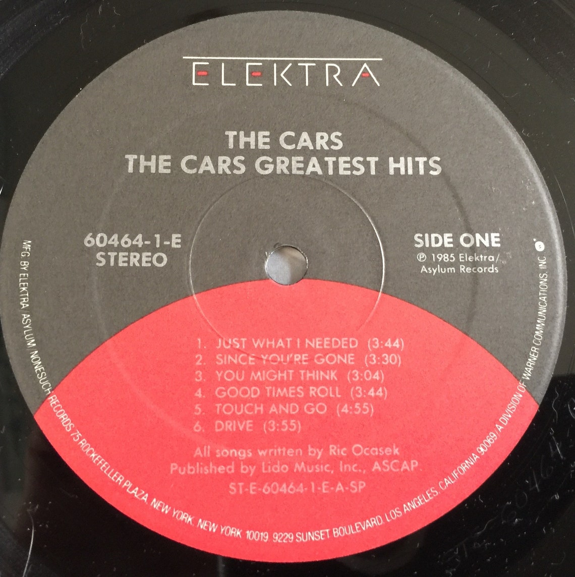 Original '85 Vinyl THE CARS Greatest Hits Record Album Classic 80s Rock ...