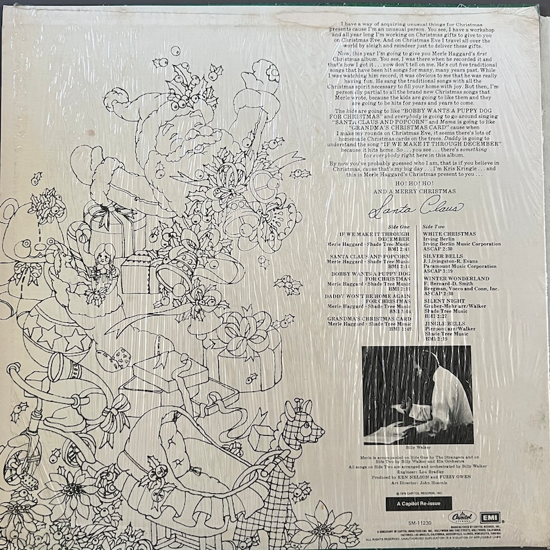 Vintage 70s Vinyl MERLE HAGGARD Christmas Present Record Album - Etsy ...