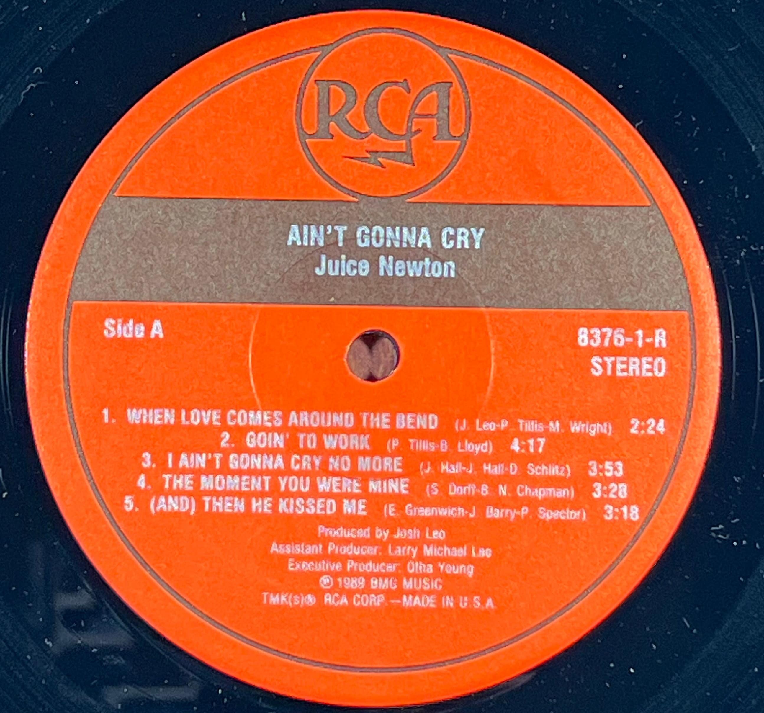 Original '89 Vinyl JUICE NEWTON Ain't Gonna Cry Record - Etsy