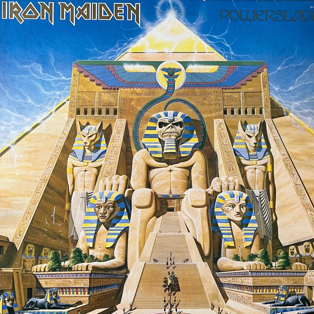 Rare Original '84 Heavy Metal Vinyl IRON MAIDEN Powerslave Record Album ...