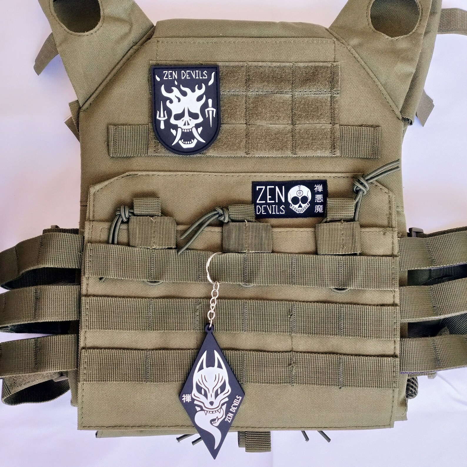 Zen Devils the Ghost Tactical Vest army Green Plate - Etsy