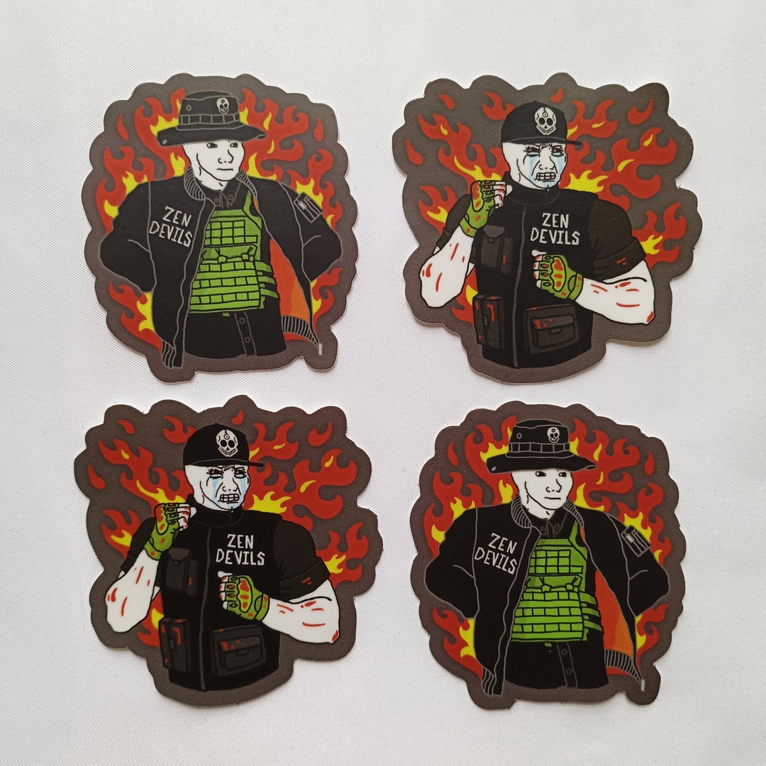 Zen Devils - the Warcore Wojak Stickers Techwear Military Tactical Gear ...