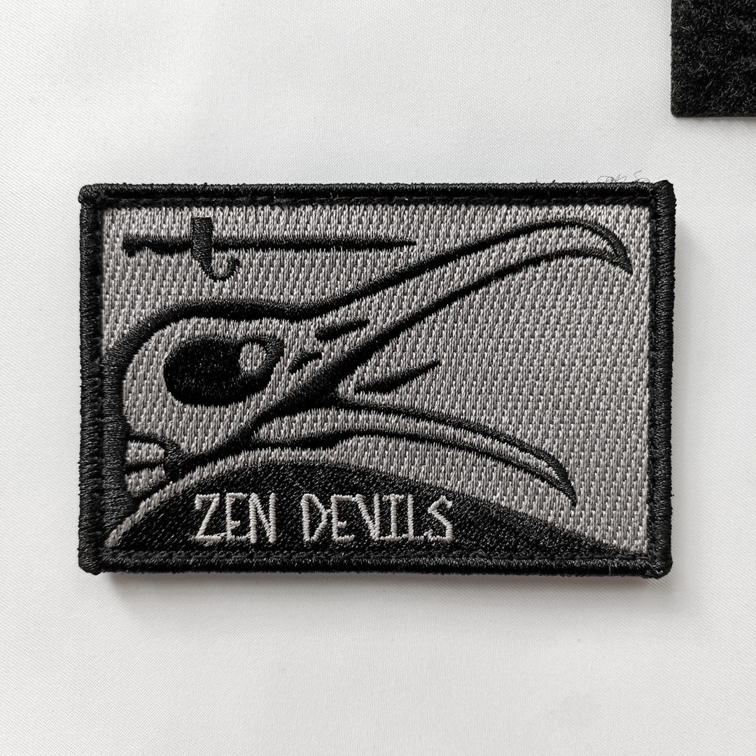 Zen Devils - the Skull Crow Bayonet Hook & Loop Patch WW1 Morale ...