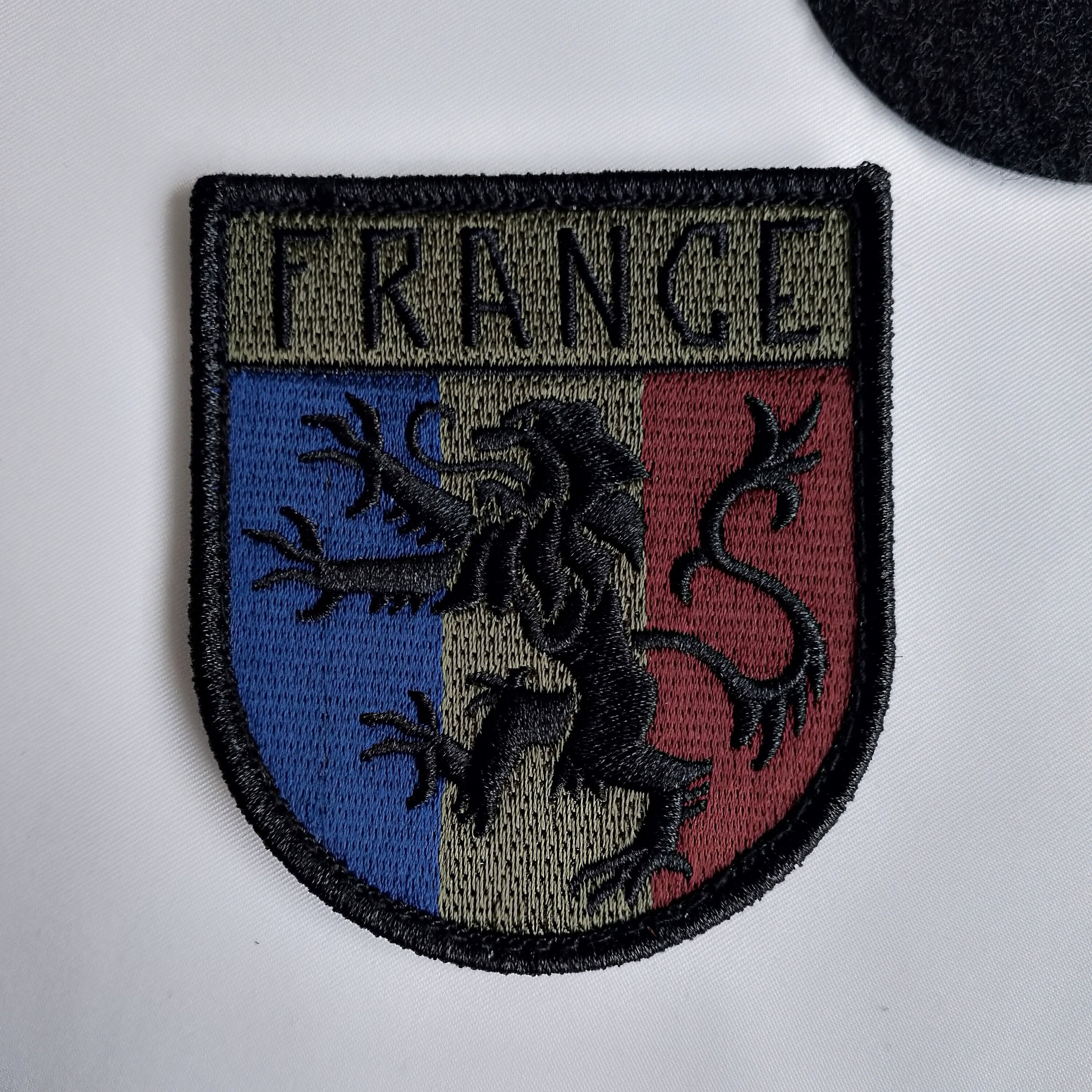 Zen Devils Subdued France Lion Shield Velcro Patch French Army Flag ...