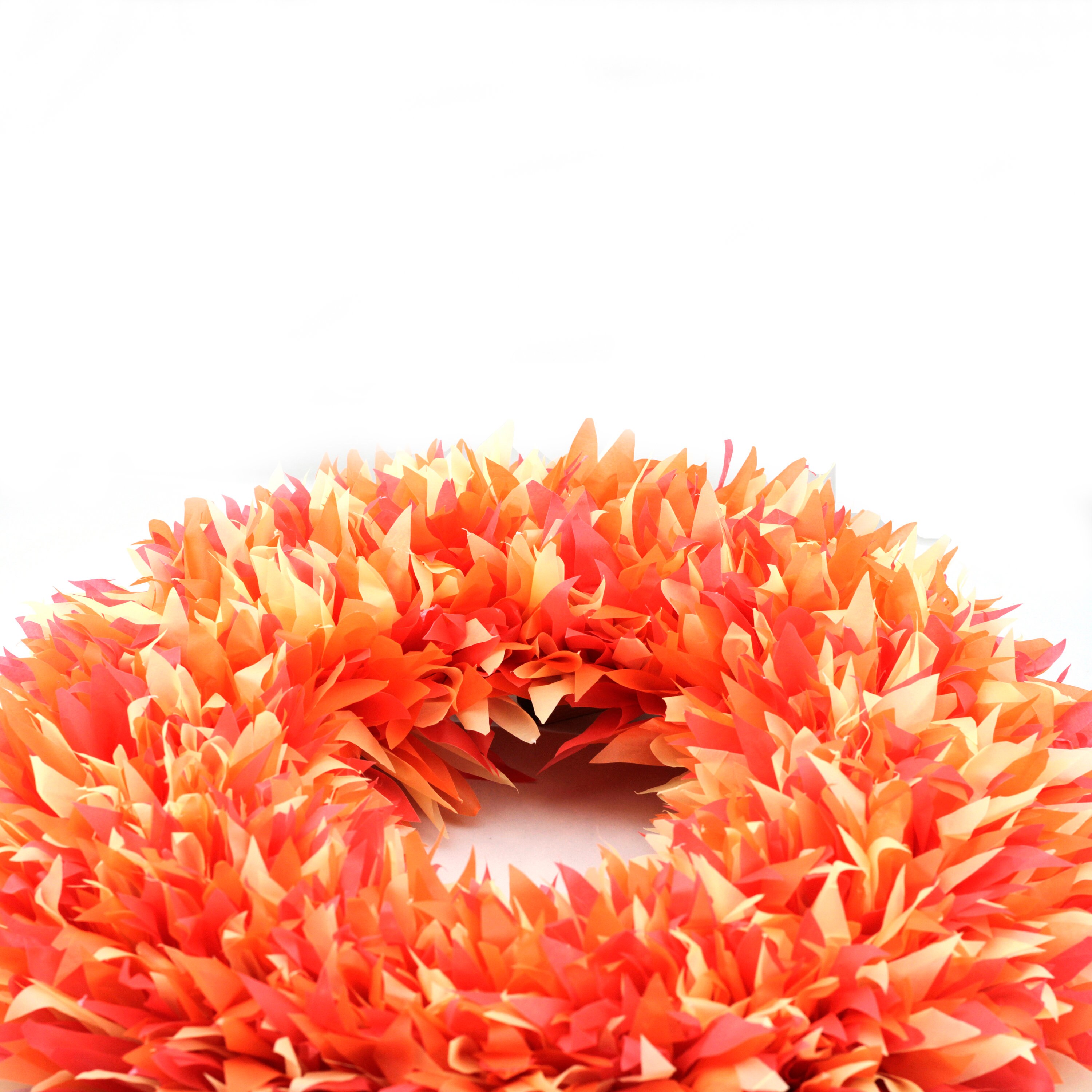 Corona de confeti de otoño naranja - Etsy España