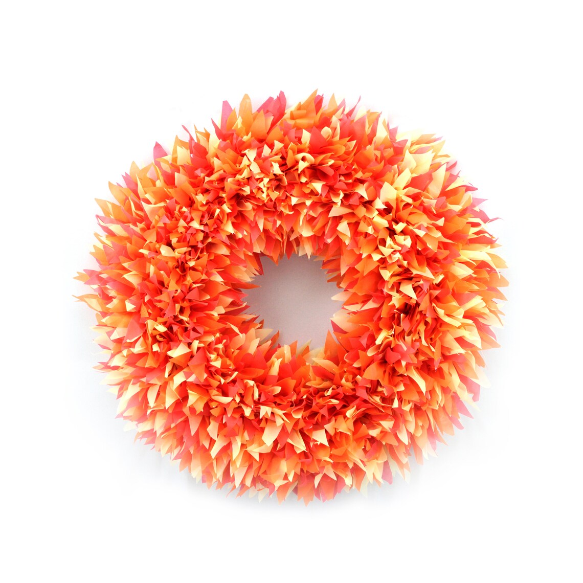 Corona de confeti de otoño naranja - Etsy España