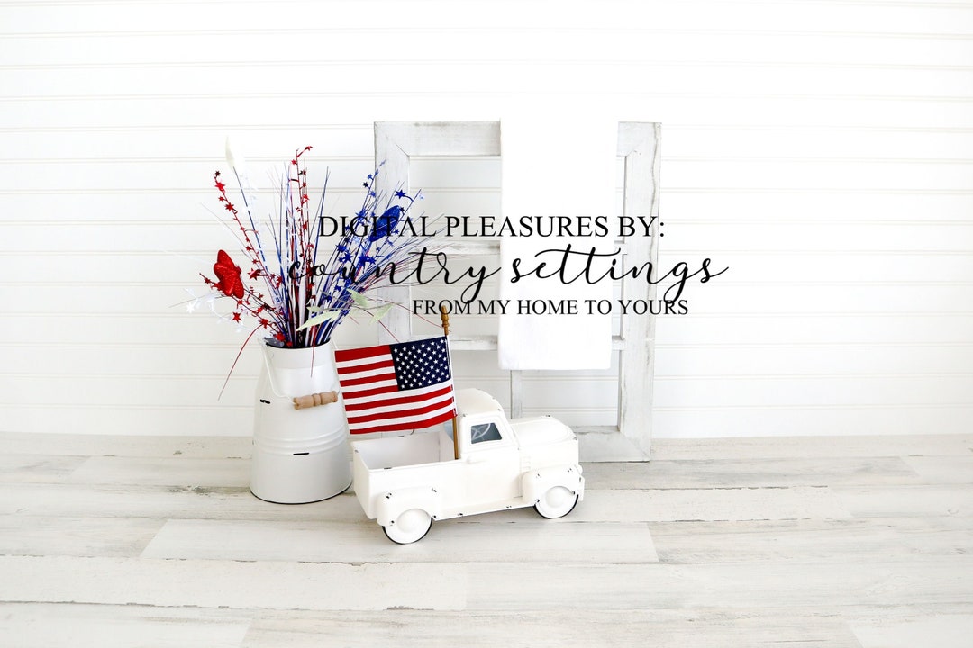Fourth of July Kitchen Towel Mockup, Patriotic Blank Towel Mockup ...