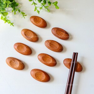 Natural Rosewood Chopstick Rest, Solid Wood Chopstick Rest, Oval ...