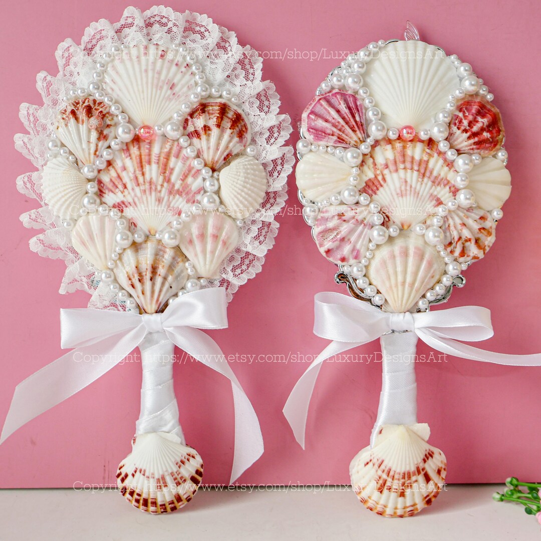 Mermaid-core Seashell 2 Styles Mirror Seashell Mirror Pocket Mirror ...