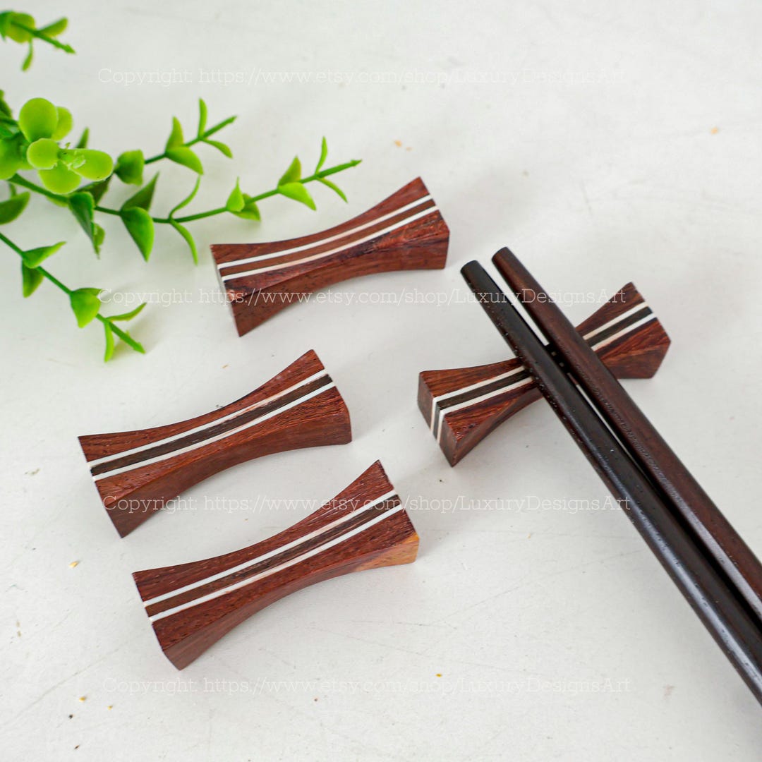 Natural Rosewood Chopstick Rest, Solid Wood Chopstick Rest, Perfect for ...