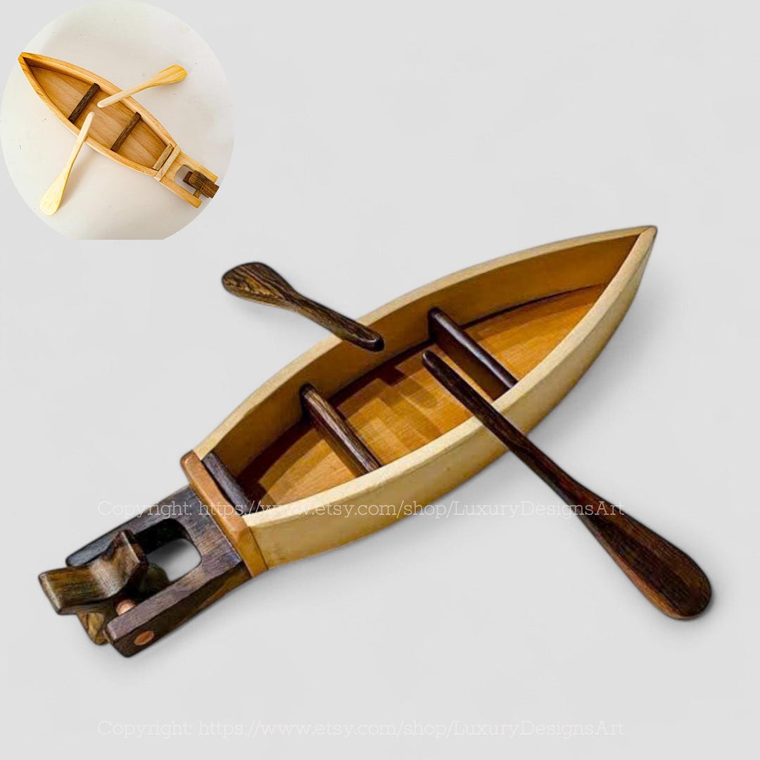 Safe Wooden Toy for Kids Wooden Boat Toy Collection Montessori Wood ...