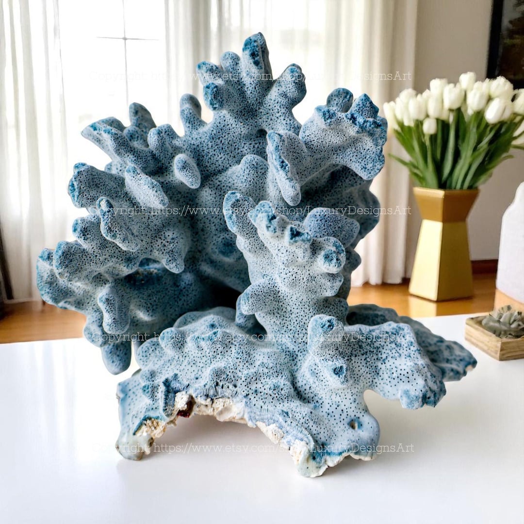 Genuine Coral Natural Blue Coral Tree Decorative Aquarium Coral Natural ...