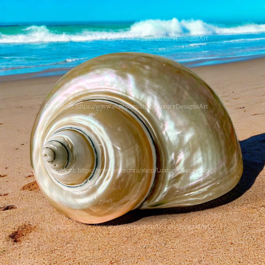 Snail Shell for Home Decor Natural Seashell, Conch, Turbo Shell, White ...