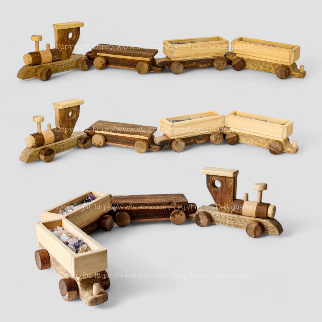 Safe Wooden Toy for Kids Wooden Train Set Toys, Collection Montessori ...