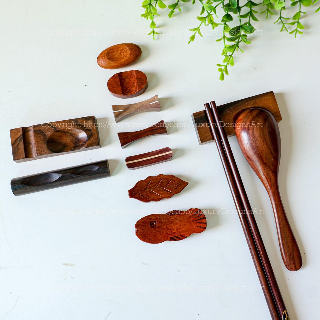 Natural Rosewood Chopstick Rest, Solid Wood Chopstick Rest, ONLY ...