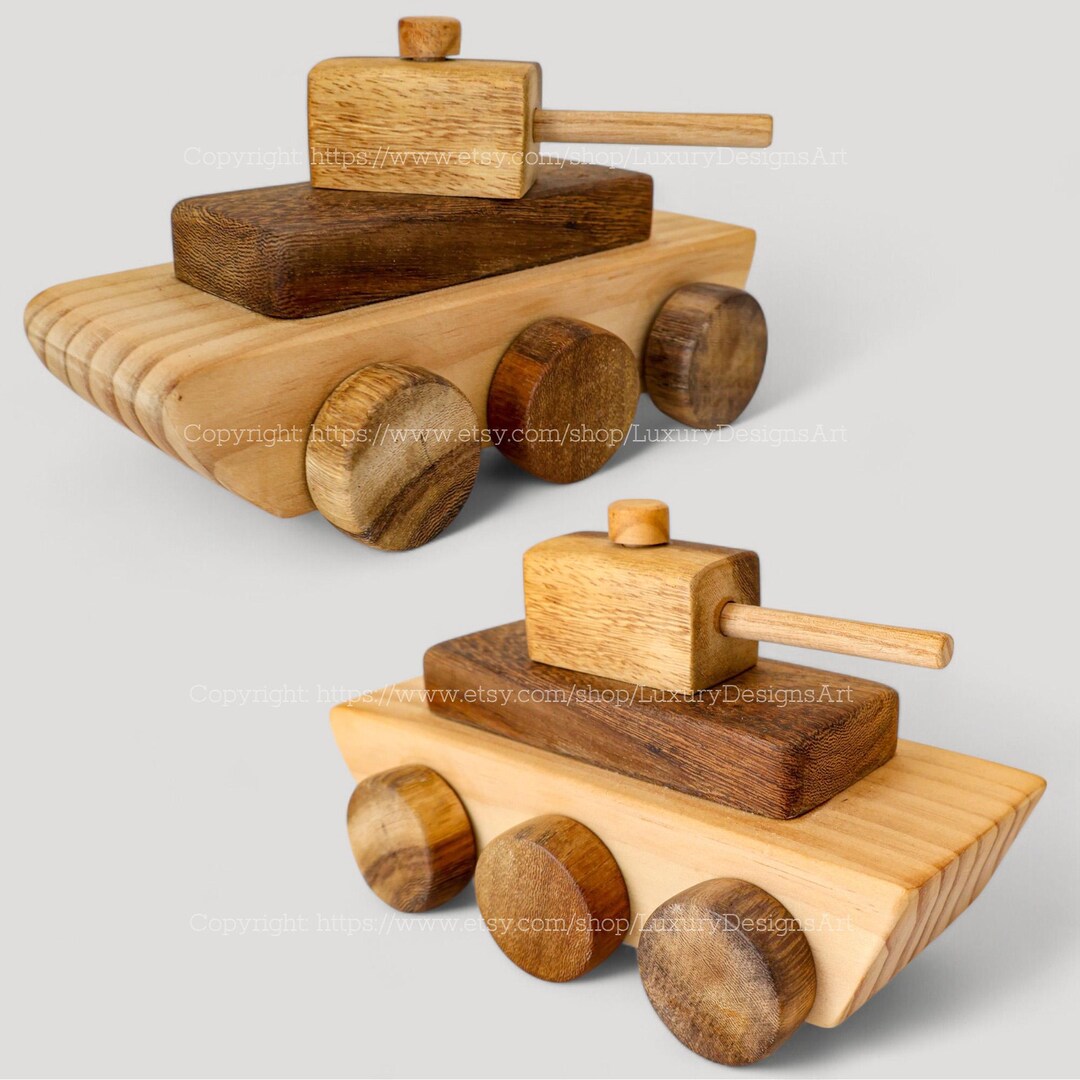 Safe Wooden Toy for Kids Wooden Tank Toys 3D Model, Vehicle Military ...