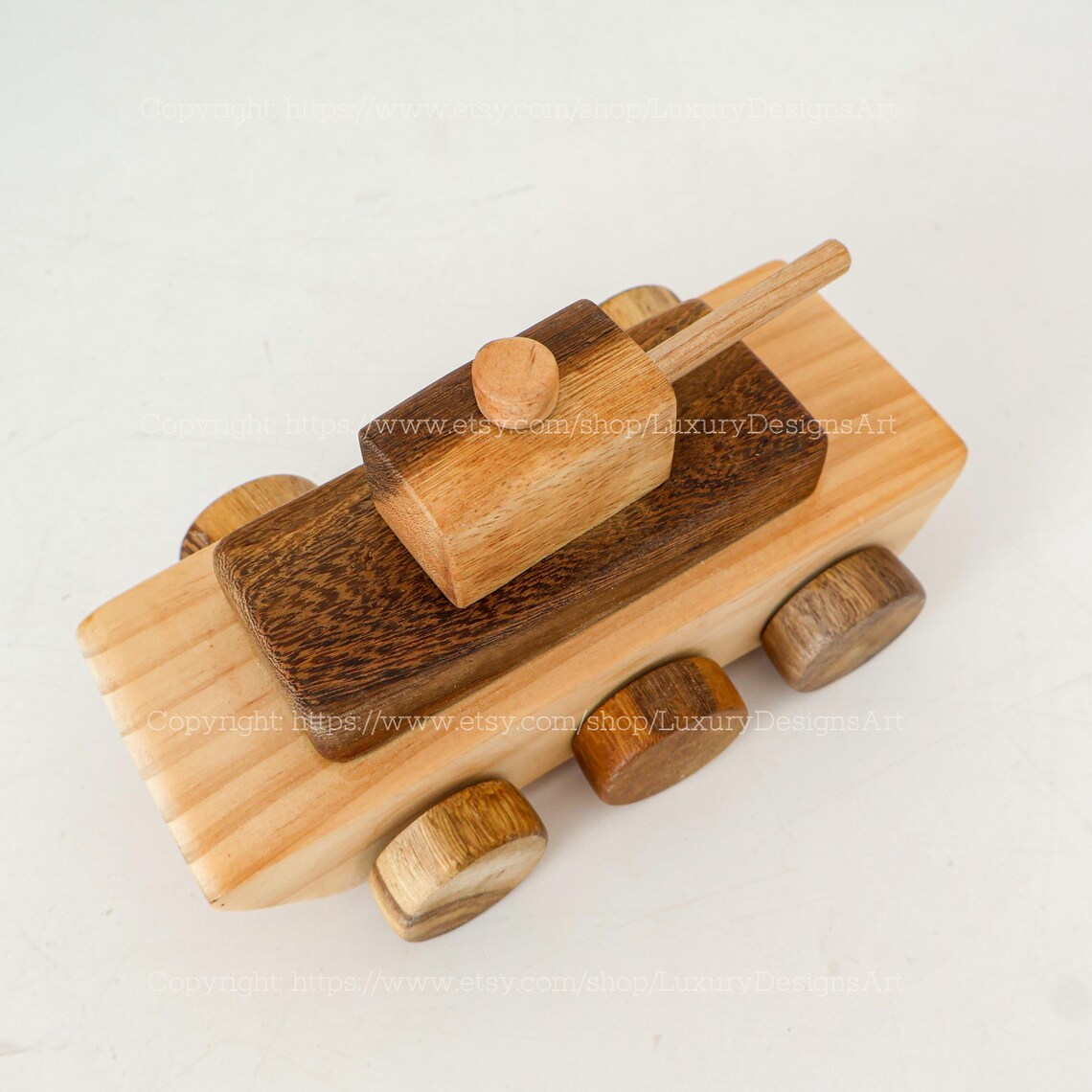 Safe Wooden Toy for Kids Wooden Tank Toys 3D Model, Vehicle Military ...