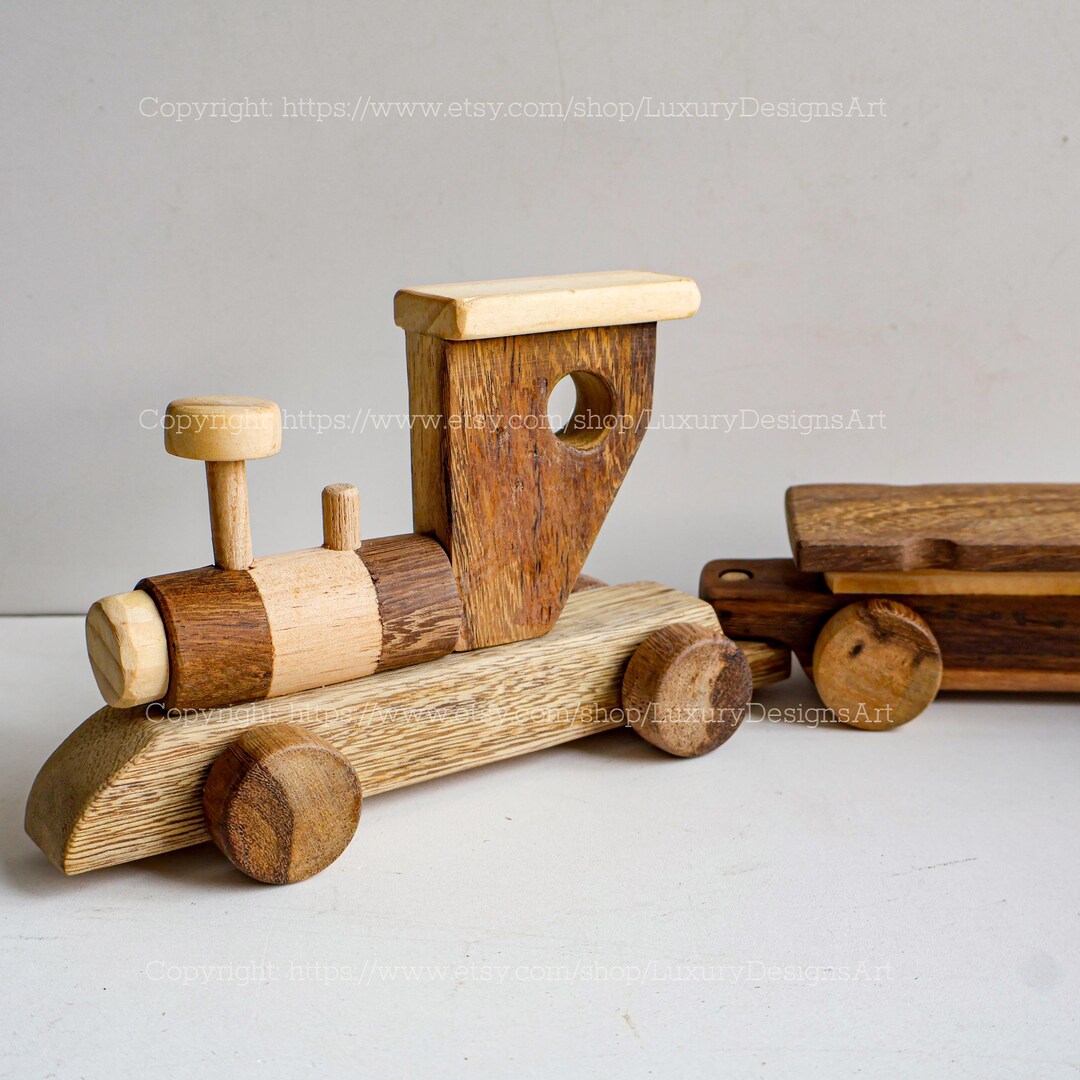 Wooden Train Set Toys Safe Wooden Toy for Kids, Collection Montessori ...