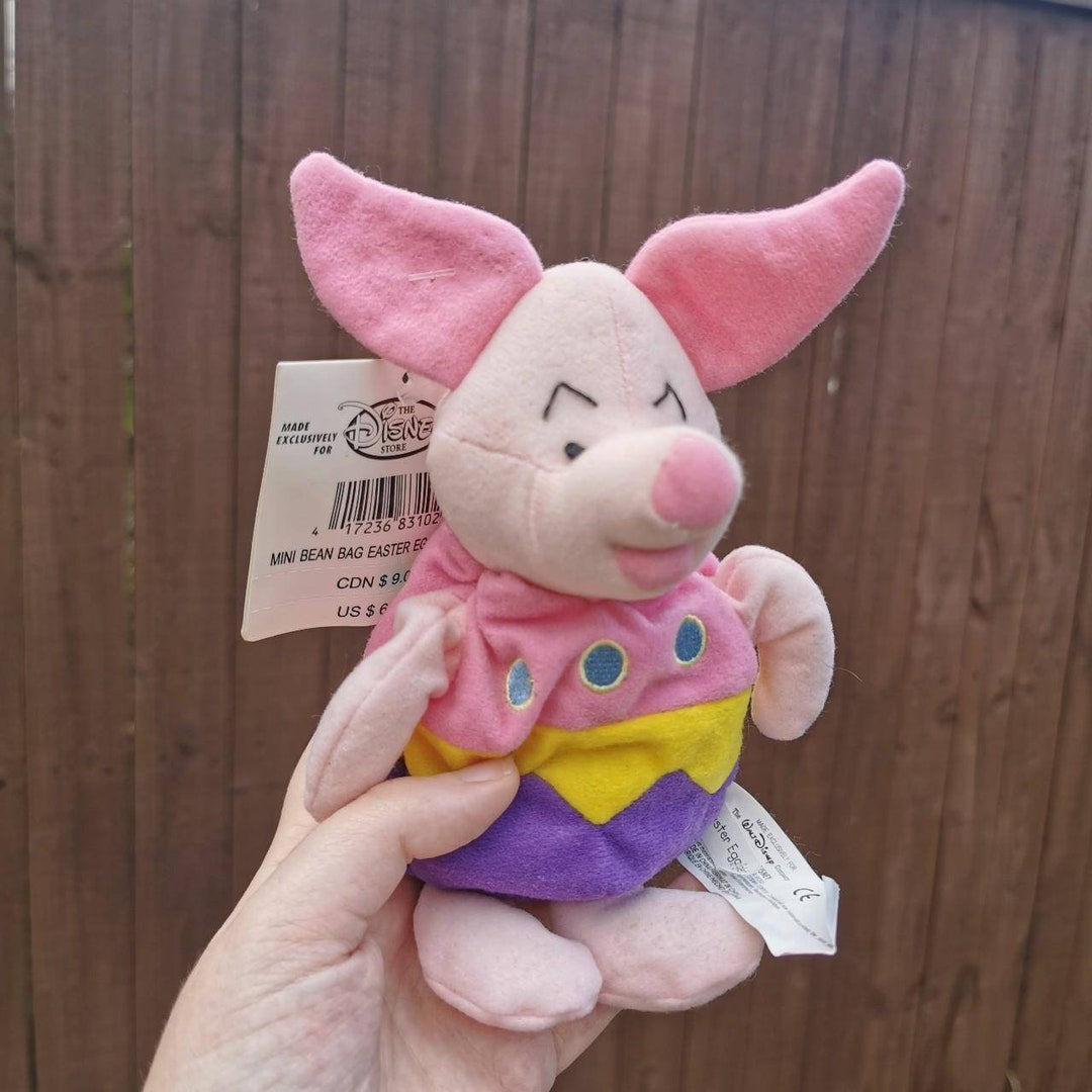 Vintage Disney Winnie the Pooh Easter Egg Piglet. Mini Bean Bag Beanie ...