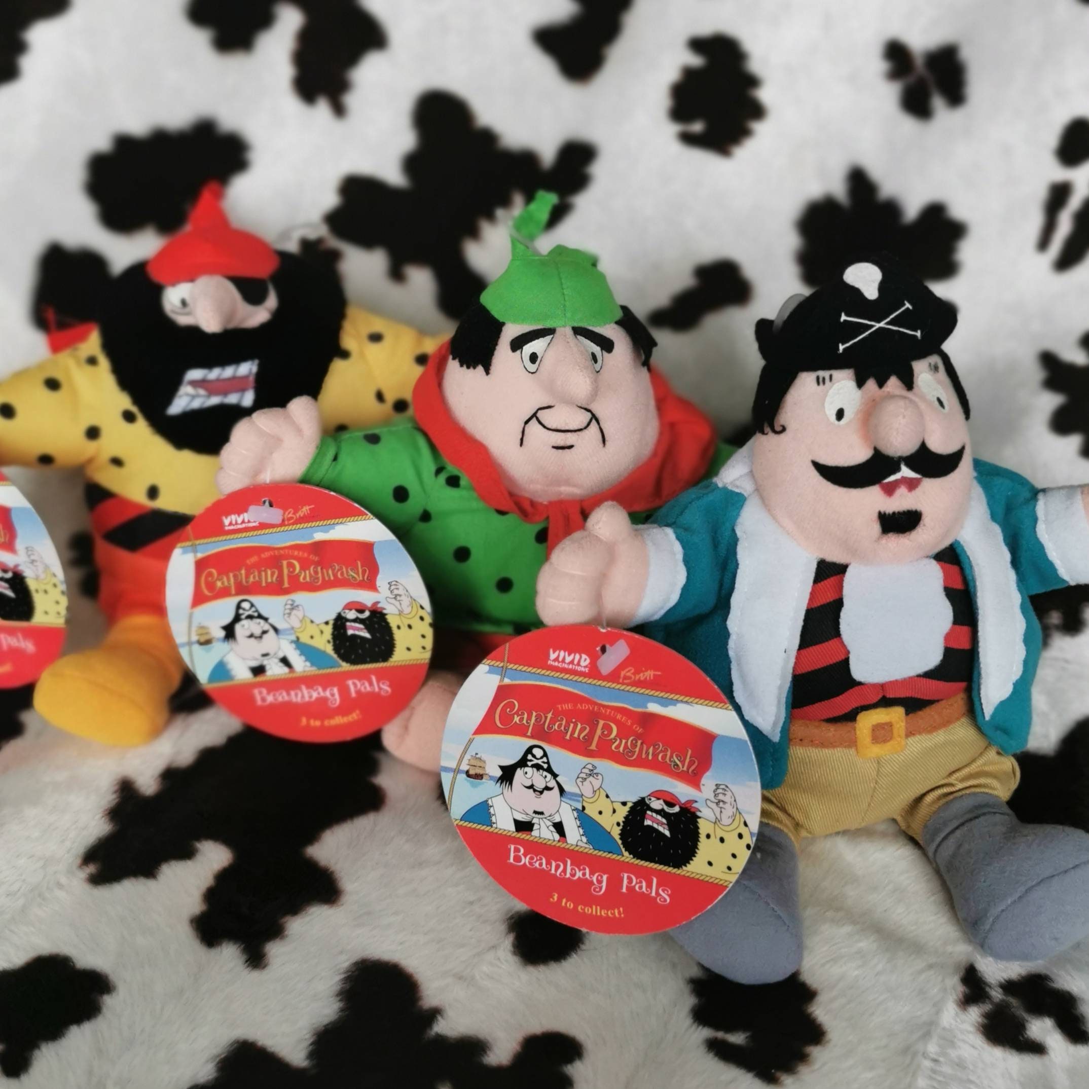 RARE Captain Pugwash COMPLETE Set of 3 Soft Toy Plush Bean Bag - Etsy UK