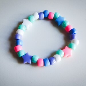 PASTEL GOTH #1 Kandi Kawaii Bracelet, Nu Goth Aesthetic Raver Pony Bead ...