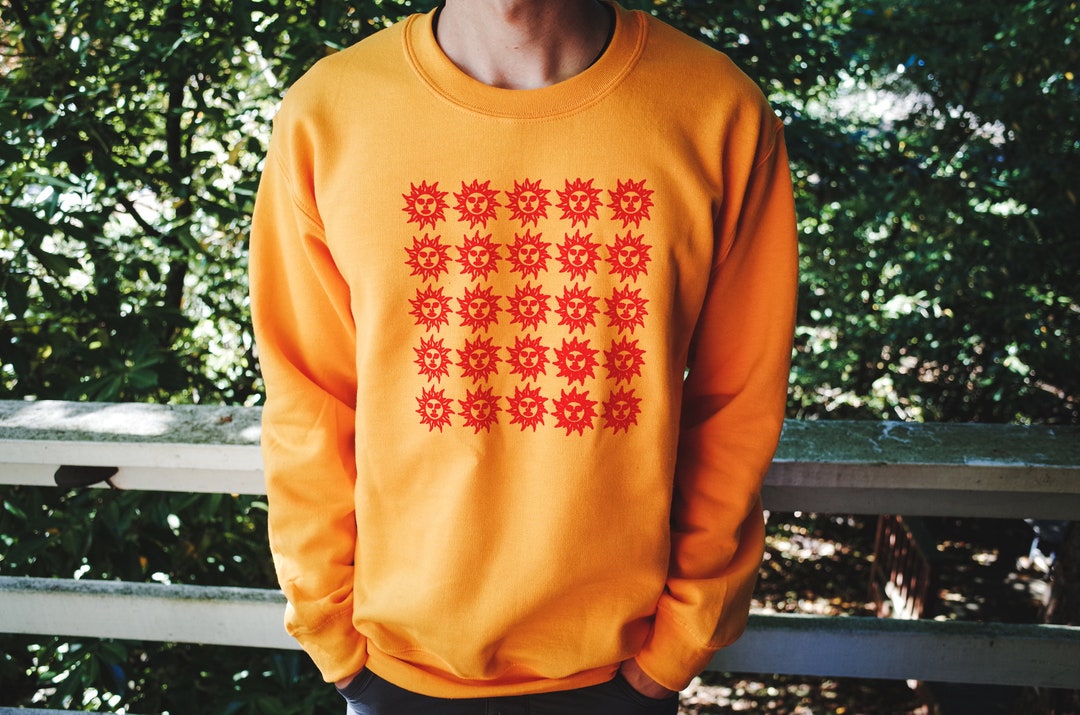 Orange Sunshine SWEATSHIRT, Vintage Acid Blotter Art, Crewneck Pullover ...