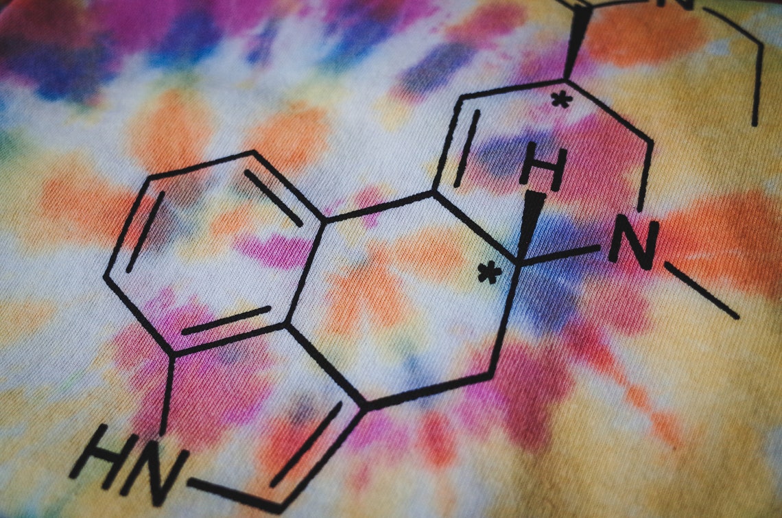LSD Psychedelic Chemical Compound Tie-dye Screenprinted - Etsy