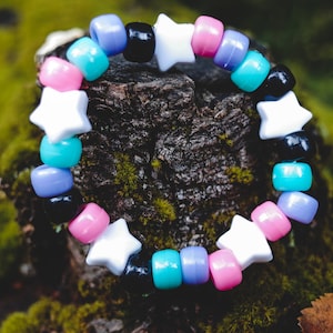 PASTEL GOTH 5 Kandi Kawaii Bracelet Nu Goth Aesthetic Raver - Etsy