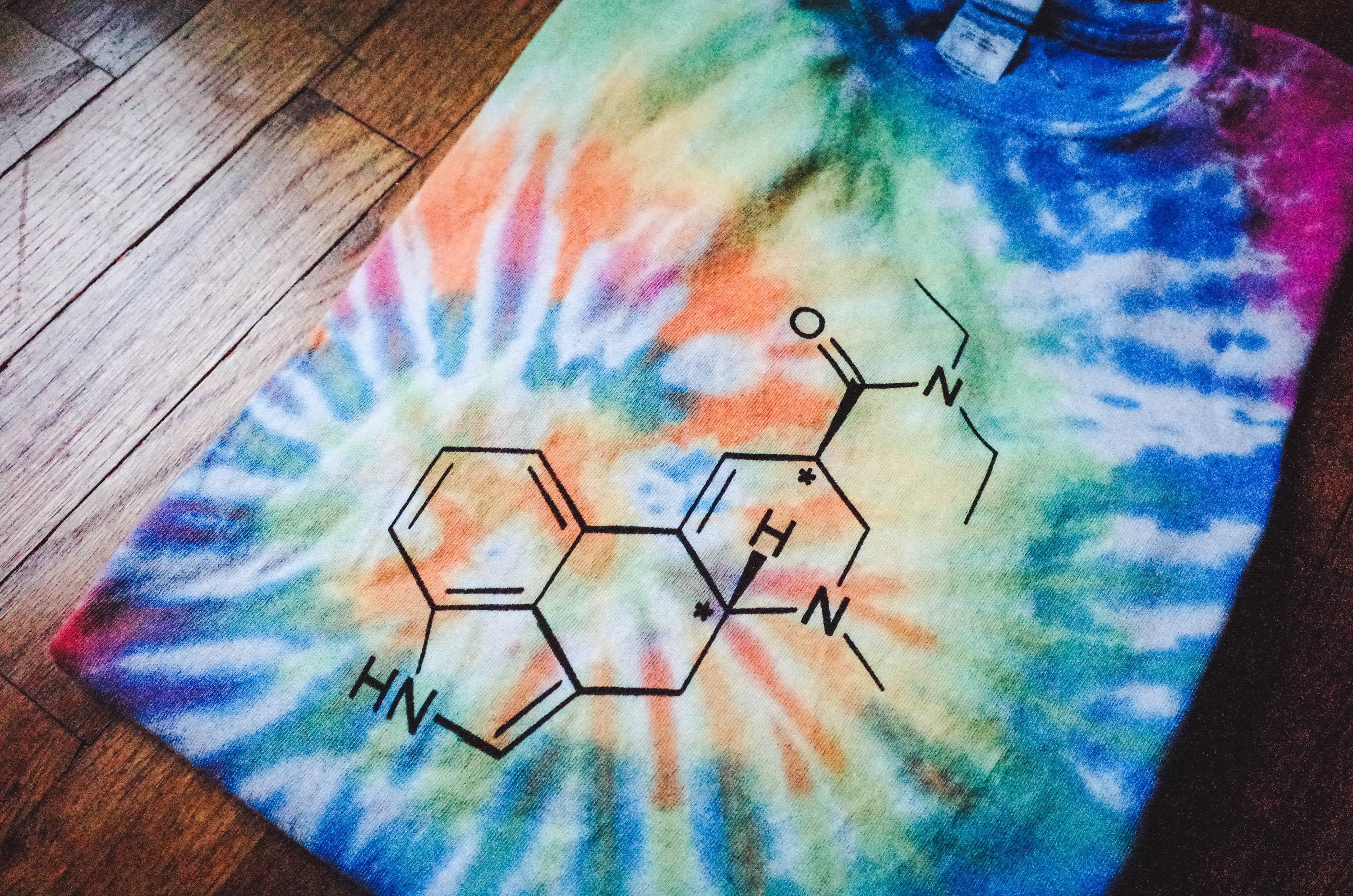 LSD Psychedelic Chemical Compound Tie-dye Screenprinted - Etsy