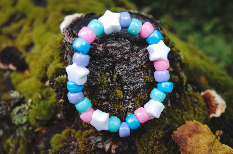 PASTEL GOTH 8 Kandi Kawaii Bracelet Nu Goth Aesthetic Raver - Etsy