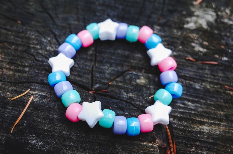 PASTEL GOTH 8 Kandi Kawaii Bracelet Nu Goth Aesthetic Raver - Etsy