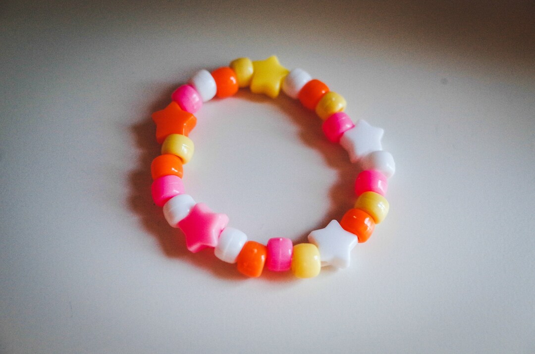 KANDI KORN #1 Raver Bracelet, Pastel Aesthetic Beaded Kandi Pony Bead ...