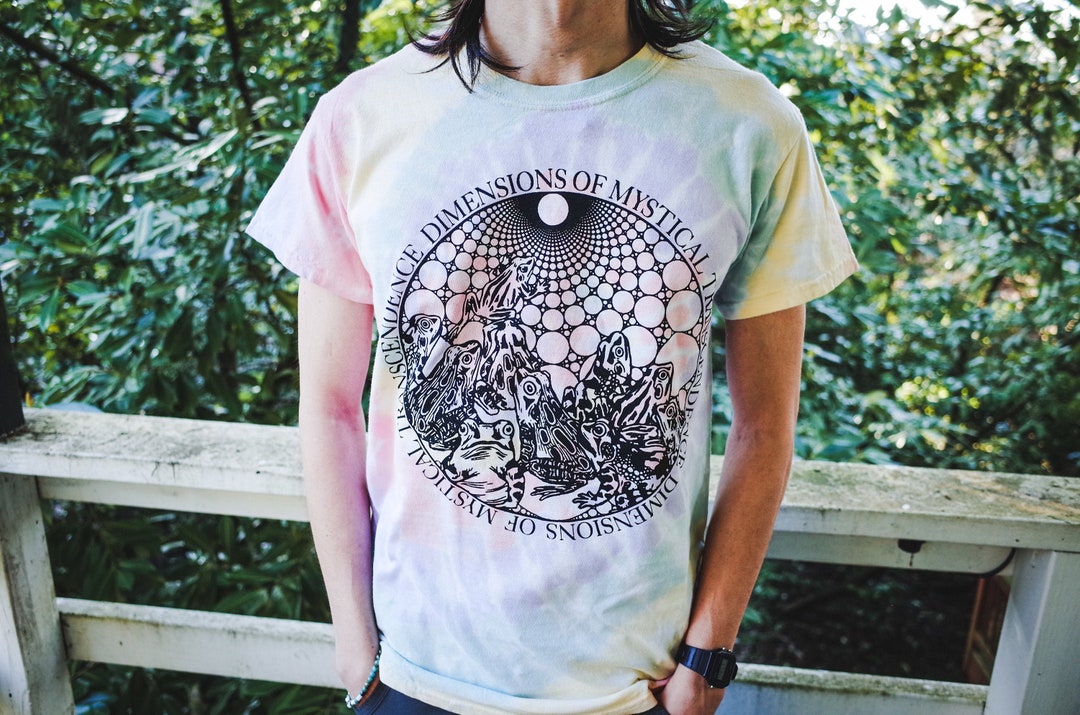 Psychedelic Toads Tie-dye T-shirt, Screenprinted Sonoran Desert Toad ...