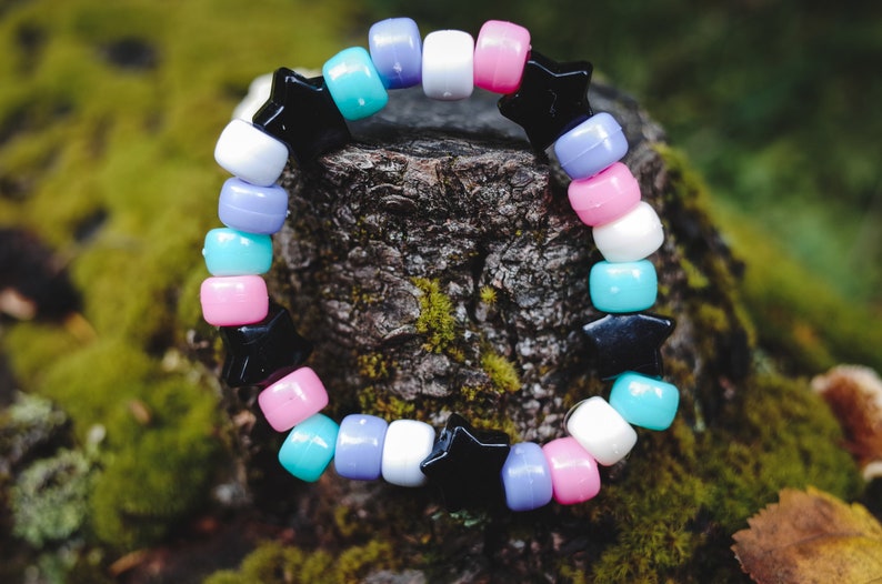 PASTEL GOTH 6 Kandi Kawaii Bracelet Nu Goth Aesthetic Raver | Etsy