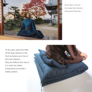 Zabuton for Rinzai Zazen Meditation, Zen, Meditation, Japanese Cushion ...