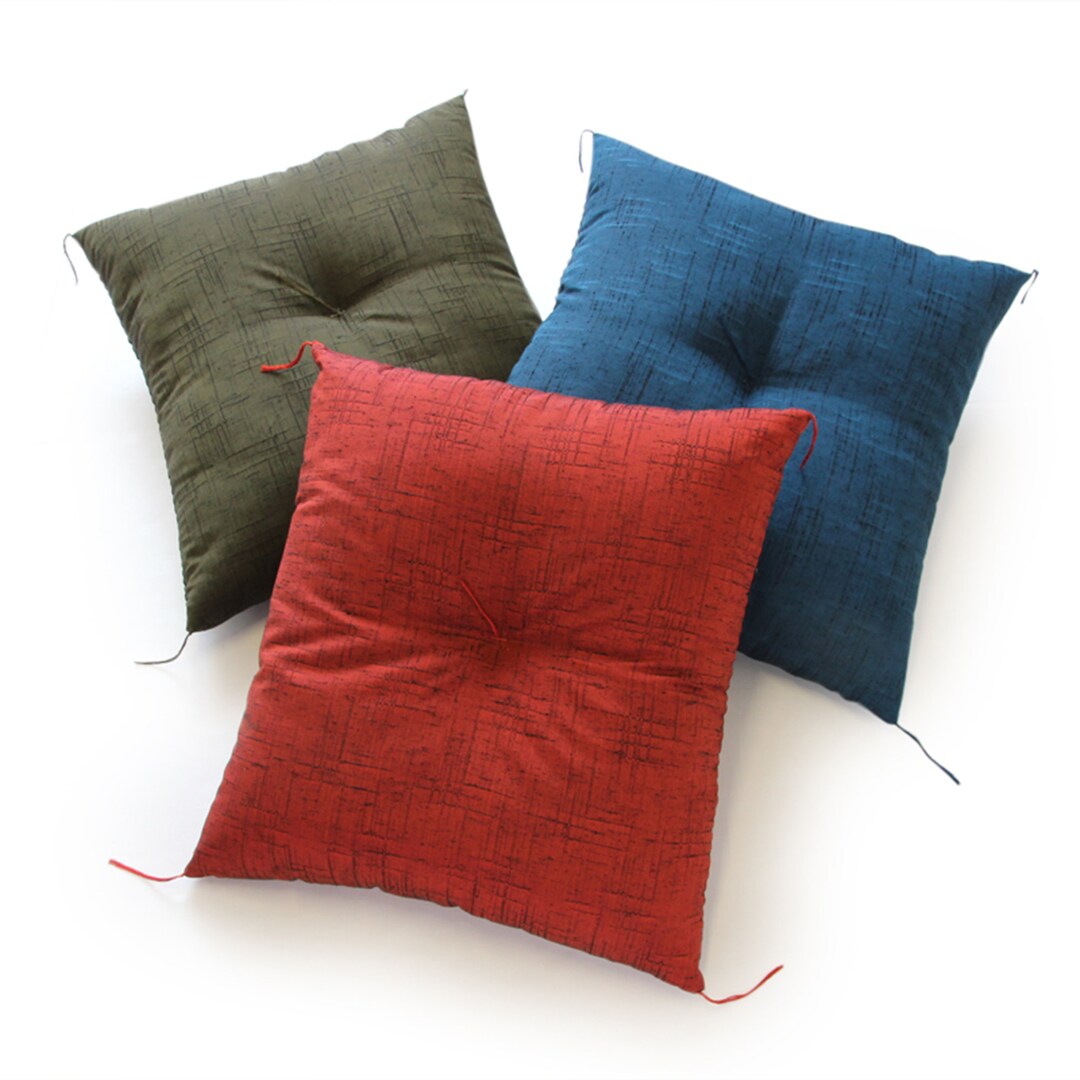 Zabuton, "hattan" Zabuton, Shin Fuji Fabric, Japanese Cushion, Hand ...