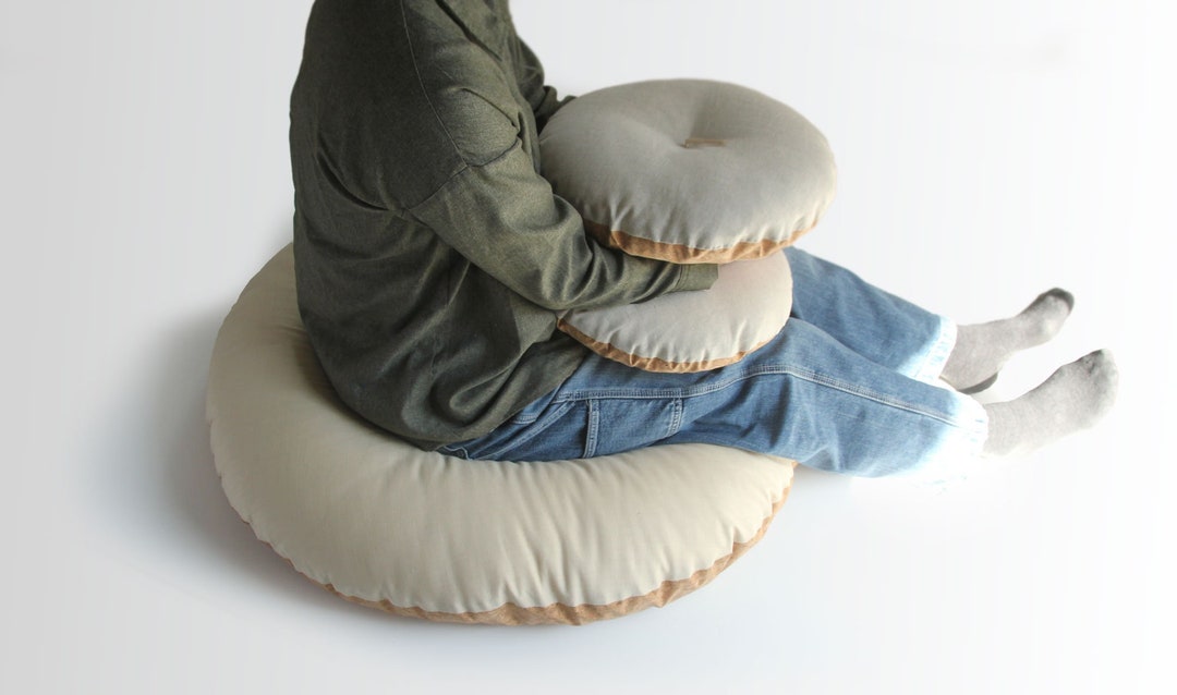 Round Cork Zabuton, Handmade Zabuton, Japanese Cushion, Floor Cushion ...